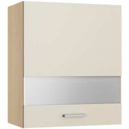 H&auml;ngeschrank KOCHSTATION "KS-Lucy", stain, eiche hell, B:60cm H:70,4cm T:34,6cm, Schr&auml;nke, H&auml;ngeschrank, Breite 60 cm, mit 1 Segmentglast&uuml;r, 2 Einlegeb&ouml;den, Soft-Close