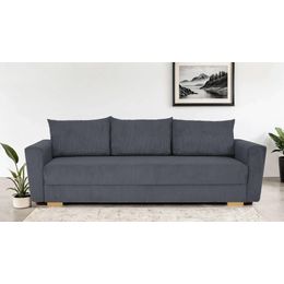 3-Sitzer Home Affaire "MAGHERA 230 cm - OTTO. Verl&auml;ssliche Qualit&auml;t.", grau (anthrazit), B:230cm H:79cm T:92,5cm, 100% Polyester, Sofas, 3-Sitzer, Schlafsofa, Bettkasten, pflegeleicht