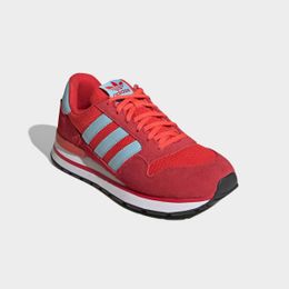 Sneaker adidas originals "ZX 500 RS", Damen, Gr. 38,5, bright rot, icey blau, better scarlet, Leder, Textil, Schuhe Sneaker