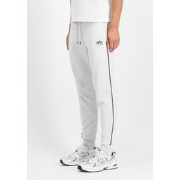 Jogginghose Alpha Industries "Track Jogger SL", Herren, Gr. S, Normalgr&ouml;&szlig;en, grau (pastel grau melange), Obermaterial: 80% Baumwolle, 20% Polyester, Hosen Jogginghose
