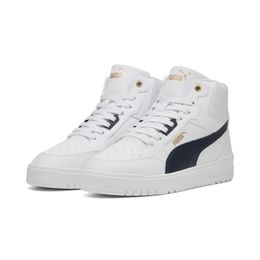 Sneaker Puma "SHUFFLE DOWNTOWN MID", Herren, Gr. 45, blau (Puma wei&szlig;, Puma navy, Puma gold), Schuhe Sneaker, kn&ouml;chelhoch, mit Schn&uuml;rung, mit profiliertem Laufsohlenprofil