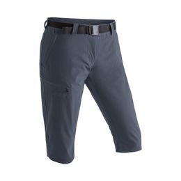 Caprihose Maier Sports "Inara slim 3/4", Damen, Gr. 44, Normalgr&ouml;&szlig;en, grau, 90% Polyamid, 10% Elasthan, Hosen Caprihose, Damen Wanderhose, atmungsaktive Outdoorhose, 3/4 Hose mit 3 Taschen
