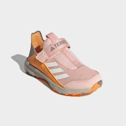 Wanderschuh adidas terrex "VOYAGER 21 SLIP-ON TRAVEL", Jungen, Gr. 37, blush pink, sanftes wei&szlig;, pure tangerine, Synthetik, Textil, Schuhe Wanderschuh, f&uuml;r Kinder & Jugendliche
