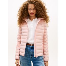Steppjacke Tommy Hilfiger "STRETCH NYLON LW DOWN JACKET", Damen, Gr. S (36/38), foggy pink, Steppware, Obermaterial: 93% Polyester, 7% Elasthan, unifarben, regular fit, Jacken Steppjacke