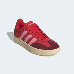 Sneaker adidas Sportswear "BARREDA", Damen, Gr. 38,5, rot (betsca, blipnk, sharot), Leder, Synthetik, Schuhe Sneaker, inspiriert vom Design des adidas handball spezial