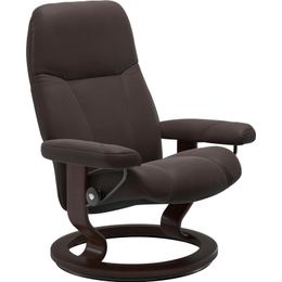 Relaxsessel stressless "Consul", braun (chocolate paloma), B:85cm H:100cm T:77cm, Leder BATICK: BATICK ist ein leicht korrigiertes, durchgef&auml;rbtes und genarbtes M&ouml;belleder, bei dem die meisten Unebenheiten und Spuren in der Regel entfernt wurden.;Leder PALOMA: PALOMA ist ein durchgef&auml;rbtes Semianilin-M&ouml;belleder mit nat&uuml;rlicher Narbung.;ROHLEDER Stoff Q2 FARON: Ein fester zuverl&auml;ssiger Boucl&eacute; mit e