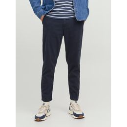Jack & Jones Chinos JACK & JONES "JPSTACE JJHARLOW CHINO NOOS", Herren, Gr. 30, L&auml;nge 32, blau (navy blazer), Web, Obermaterial: 98% Baumwolle, 2% Elasthan, unifarben, bequem kn&ouml;chellang, Hosen Chinos