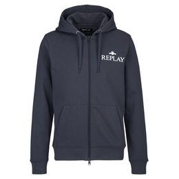 Replay Sweatjacke Herren Gr&ouml;&szlig;e XXXL navy / wei&szlig;
