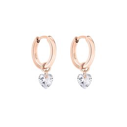 Tamaris Ohrringe Damen Gr&ouml;&szlig;e One Size rosegold / transparent