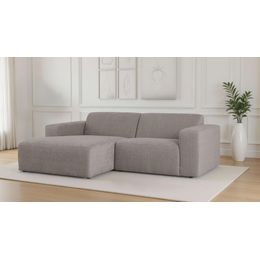 Ecksofa OTTO HOME "Koa, 228 cm, L-Form, Modulsofa in Cord, Chenille, Struktur, Webstoff", taupe, B:228cm H:88cm T:159cm, 100% Polyester, Sofas, Ecksofa, Designsofa, weicher Lounge-Sitzkomfort, Welleunterfederung, bodentief
