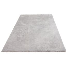 Hochflor-Teppich OTTO HOME "Microfaser Teppich Magong, besonders weich, sehr feiner Flor" Gr. 3, silber (silberfarben), B:120cm H:25mm L:180cm, Kunstfaser, Teppiche, Hochflor-Teppich, uni, Wohnzimmer, Schlafzimmer, Kinderzimmer, auch rund und als L&auml;ufer