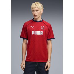 T-Shirt Puma "SPORT PINNACLE FOOTBALL JERSEY", Herren, Gr. XXL, for all time rot, Piqu&eacute;, Obermaterial: 100% Polyester, bedruckt, relaxed fit normal, Rundhals, Shirts T-Shirt, atmungsaktives Material, mit DryCELL-Technologie