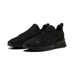 Sneaker Puma "ANZARUN LITE", Herren, Gr. 46, schwarz (Puma schwarz, Puma schwarz), Textil, unifarben, Schuhe Sneaker, mit atmungsaktivem Textil-Obermaterial, mit SOFTFOAM+ Einlegesohle