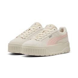 Sneaker Puma "KARMEN II", Damen, Gr. 42, alpine snow, rose quartz, Leder, Schuhe Sneaker, mit markanter Plateausohle, robuste Gummilaufsohle