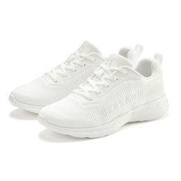 Sneaker ELBSAND "Freizeitschuh, Halbschuh, Turnschuh", Herren, Gr. 42, wei&szlig;, Obermaterial: 70% Textilmaterial, 30% Lederimitat. Decksohle: 100% Textilmaterial. Futter: 100% Textilmaterial. Laufsohle: 100% Synthetik, unifarben, Schuhe Sneaker, mit elastischen B&auml;ndern f&uuml;r schnelles Reinschl&uuml;pfen, Unisex VEGAN