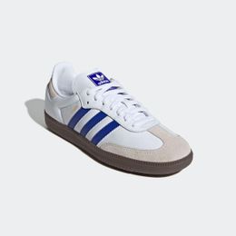 Sneaker adidas originals "SAMBA OG", Herren, Gr. 42, cloud wei&szlig;, lucid blau, gum5, Leder, Synthetik, Schuhe Sneaker, Topseller