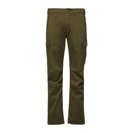 Cargohose s.Oliver, Damen, Gr. M, N-Gr, dunkelgr&uuml;n, Web, Obermaterial: 97% Baumwolle, 3% Elasthan, unifarben, bootcut fit lang, Hosen Cargohose, mit Stretch