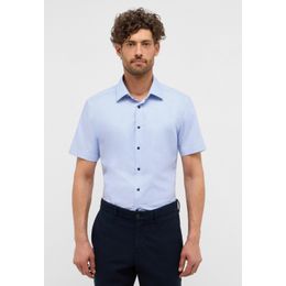 Kurzarmhemd Eterna "SLIM FIT", Damen, Gr. 41, Normalgr&ouml;&szlig;en, hellblau, 100% Baumwolle, schmal, Hemden Kurzarmhemd, NON IRON (b&uuml;gelfrei)