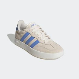 Sneaker adidas Sportswear "BARREDA", Damen, Gr. 40,5, wei&szlig; (wonder wei&szlig;, blau fusion, sanftes wei&szlig;), Leder, Synthetik, Schuhe Sneaker, inspiriert vom Design des adidas handball spezial