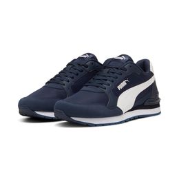 Sneaker Puma "ST RUNNER V4 NL", Herren, Gr. 44,5, club navy, Puma wei&szlig;, Textil, Schuhe Sneaker, atmungsaktives Obermaterial aus Textil, innen weich gepolstert