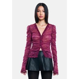OW Collection Knit Cardigan 'Audrey' female Purple size XS