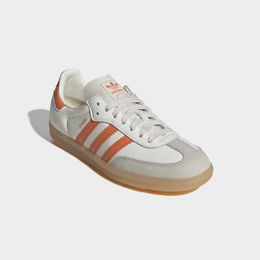 Sneaker adidas originals "SAMBA OG", Damen, Gr. 43, sanftes wei&szlig;, dusky orange, gum 3, Leder, Schuhe Sneaker