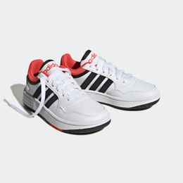 Sneaker adidas Sportswear "HOOPS", M&auml;dchen, Gr. 32, bunt (cloud wei&szlig;, core schwarz, bright rot), Synthetik, Textil, Schuhe Sneaker, f&uuml;r Jugendliche