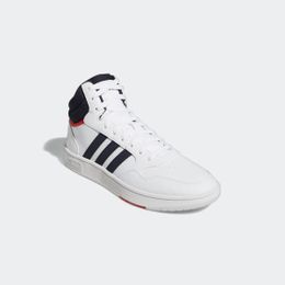 Sneaker adidas Sportswear "HOOPS 3.0 MID", Herren, Gr. 40, schwarz-wei&szlig; (cloud wei&szlig;, legend ink, vivid rot), Synthetik, Textil, Schuhe Sneaker