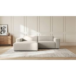 Ecksofa OTTO HOME "Koa, 228 cm, L-Form, Modulsofa in Cord, Chenille, Struktur, Webstoff", wei&szlig;, B:228cm H:88cm T:159cm, 100% Polyester, Sofas, Ecksofa, Designsofa, weicher Lounge-Sitzkomfort, Welleunterfederung, bodentief