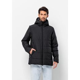 Funktionsjacke Jack Wolfskin "DEUTZER LONG JKT M", Herren, Gr. L (52), schwarz, Obermaterial: 100% Polyester. Futter: 100% Polyester. F&uuml;llung: 100% Polyester, Jacken Funktionsjacke
