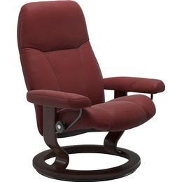 Relaxsessel stressless "Consul", rot (cherry paloma), B:85cm H:100cm T:77cm, Leder BATICK: BATICK ist ein leicht korrigiertes, durchgef&auml;rbtes und genarbtes M&ouml;belleder, bei dem die meisten Unebenheiten und Spuren in der Regel entfernt wurden.;Leder PALOMA: PALOMA ist ein durchgef&auml;rbtes Semianilin-M&ouml;belleder mit nat&uuml;rlicher Narbung.;ROHLEDER Stoff Q2 FARON: Ein fester zuverl&auml;ssiger Boucl&eacute; mit einem 