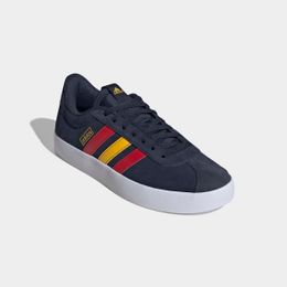 Sneaker adidas Sportswear "VL COURT 3.0", Herren, Gr. 44,5, blau (legend ink, better scarlet, bold gold), Leder, Synthetik, Schuhe Sneaker, inspiriert vom Design des adidas samba