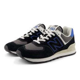 Sneaker New Balance "574", Herren, Gr. 42, bunt (schwarz, blau a), Synthetik, Textil, Schuhe Sneaker
