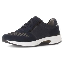 Keilsneaker ROLLINGSOFT, Herren, Gr. 10,5 (45), blau (dunkelblau), Mesh, Veloursleder, Schuhe Keilsneaker, Freizeitschuh, Halbschuh, Schn&uuml;rer mit Au&szlig;enrei&szlig;verschluss, G-Weite
