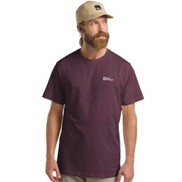 T-Shirt Jack Wolfskin "ESSENTIAL T M", Herren, Gr. XL (54/56), amaranth, Obermaterial: 100% Baumwolle, Shirts T-Shirt