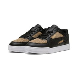 Sneaker Puma "CAVEN III TOPCAT", Damen, Gr. 42, Puma schwarz, Puma wei&szlig;, toasted almond, Synthetik, mehrfarbig, Schuhe Sneaker, Obermaterial aus Synthetik, Innenmaterial aus Textil, mit Schn&uuml;rung