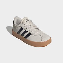 Sneaker adidas Sportswear "VL COURT 3.0", M&auml;dchen, Gr. 38, alumina, core schwarz, gum 3, Leder, Synthetik, Schuhe Sneaker, inspiriert vom Design des adidas samba, f&uuml;r Kinder & Jugendliche