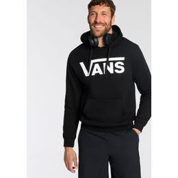 Kapuzensweatshirt Vans "MN Vans CLASSIC PO HOODIE II", Herren, Gr. S, schwarz, Sweatware, Obermaterial: 100% Baumwolle, unifarben, Basic h&uuml;ftlang, Rippb&uuml;ndchen, Sweatshirts Kapuzensweatshirt, Kapuzenpullover mit gro&szlig;em Logoprint