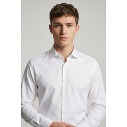 Jack & Jones Langarmhemd JACK & JONES "JPRBLAPARKER SHIRT L/S REG SN", Herren, Gr. XS, N-Gr, wei&szlig;, Web, Obermaterial: 100% Baumwolle, unifarben, regular fit normal, Hemden Langarmhemd