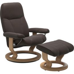 Relaxsessel stressless "Consul", braun (braun batick), B:76cm H:100cm T:71cm, Leder BATICK: BATICK ist ein leicht korrigiertes, durchgef&auml;rbtes und genarbtes M&ouml;belleder, bei dem die meisten Unebenheiten und Spuren in der Regel entfernt wurden.;Leder PALOMA: PALOMA ist ein durchgef&auml;rbtes Semianilin-M&ouml;belleder mit nat&uuml;rlicher Narbung.;ROHLEDER Stoff Q2 FARON: Ein fester zuverl&auml;ssiger Boucl&eacute; mit einem