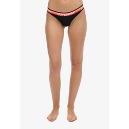 Bikini-Hose Superdry "CLASSIC STRIPE BIKINI BOTTOMS", Damen, Gr. M, N-Gr, schwarz, Obermaterial: 82% Polyester, 18% Elasthan, unifarben, Badehosen Bikini-Hose
