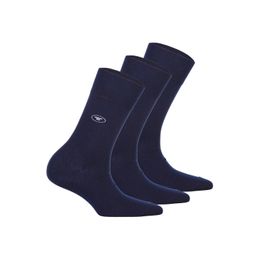 Kurzsocken Tom Tailor "Socken 3er Pack", Damen, Gr. 39-42, blau (navy), Obermaterial: 77% Baumwolle CO. 20% Polyamid PA. 3% Elasthan EL., Socken Kurzsocken