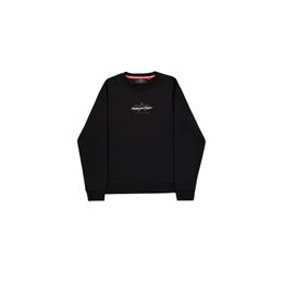 Sweater Alpha Industries "Foam ML Sweatshirt", Herren, Gr. M, schwarz, Obermaterial: 80% Baumwolle, 20% Polyester, regular fit, Sweatshirts Sweater