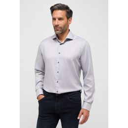 Langarmhemd Eterna "MODERN FIT", Damen, Gr. 44, Normalgr&ouml;&szlig;en, grau, 40% Baumwolle, 4% Elasthan, 56% Lyocell, tailliert, Manschette, Hemden Langarmhemd, EASY IRON (b&uuml;gelleicht)