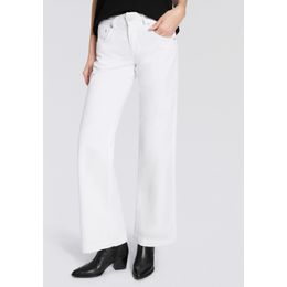 5-Pocket-Jeans Herrlicher "Edna Denim White Stretch", Damen, Gr. 30, L&auml;nge 32, silk, Denim/Jeans, Obermaterial: 97% Baumwolle, 3% Elasthan, unifarben, bootcut fit lang, Jeans 5-Pocket-Jeans, im Flared Fit