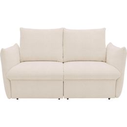 Schlafsofa "LOOKS XII", beige (creme), B:180cm H:100cm T:97cm, 95% Polyester, 5% Polyacryl, LOOKS by Wolfgang Joop, Sofas, Schlafsofa, mit Bettfunktion, Kissenoptik, Boxspring-Polsterung