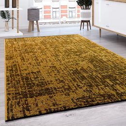 Teppich Paco Home "Melbourne 690", gelb, B:60cm H:4mm L:100cm, Polyester, Teppiche, Teppich, Flachgewebe, modernes Design, ideal im Wohnzimmer & Schlafzimmer