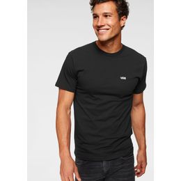 T-Shirt Vans "LEFT CHEST LOGO TEE", Herren, Gr. XS, schwarz, Single Jersey, Obermaterial: 100% Baumwolle, unifarben, Basic h&uuml;ftlang, Rundhals, Shirts T-Shirt