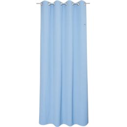 Vorhang Tom Tailor HOME "Dove Signature", blau (hellblau), B:140cm H:250cm, Polyester, Gardinen, Vorhang, blickdicht