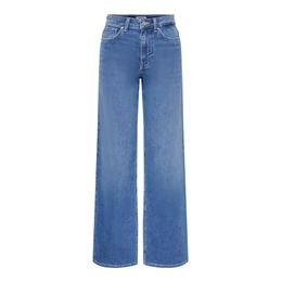 High-waist-Jeans Only "ONLMADISON JOGG HW WIDE DNM", Damen, Gr. 26, L&auml;nge 30, light blau denim, Denim/Jeans, Obermaterial: 100% Baumwolle, unifarben, weit lang, Jeans High-waist-Jeans, high waist, wide fit, Topseller